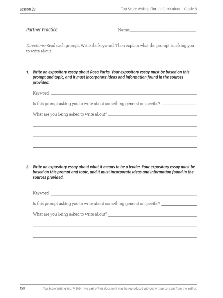 Lesson 23 Student Packet | PDF | Essays | Human Communication