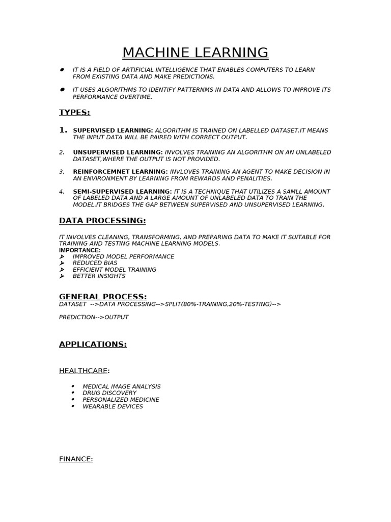 Machine Learning | PDF | Support Vector Machine | Regression Analysis