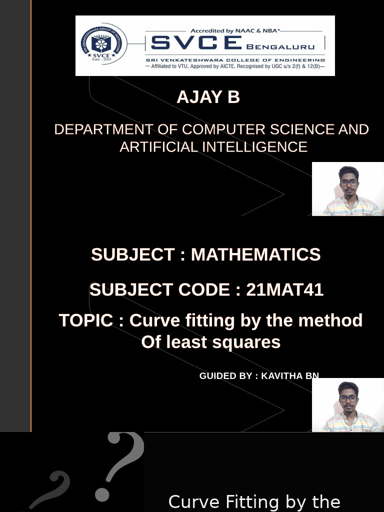 Curve Fitting by The Method of Least Squares | PDF | Exponential ...