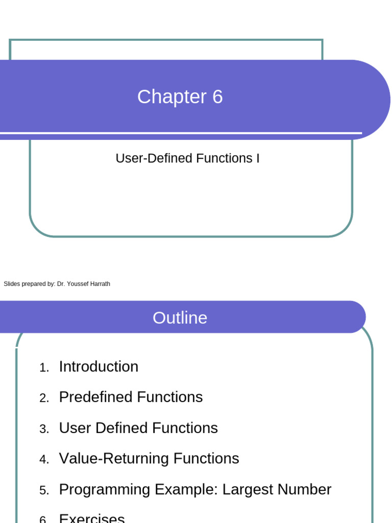 Chapter 6 User-Defined Functions I | PDF | Computer Programming ...