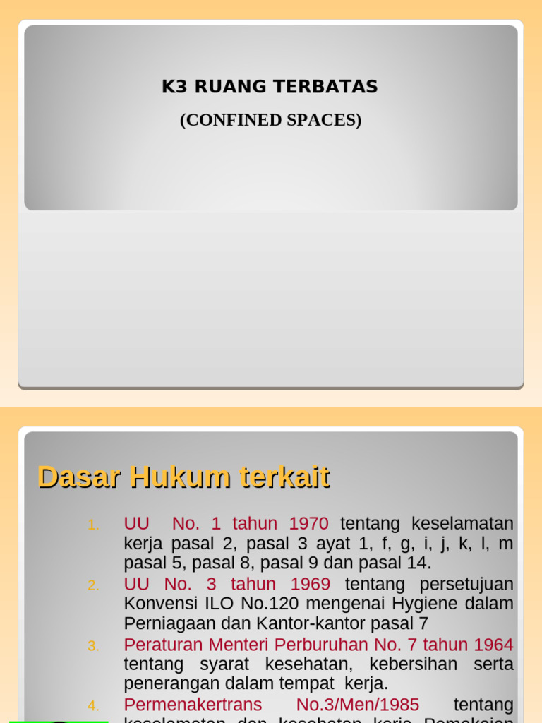 K3 Ruang Terbatas | PDF