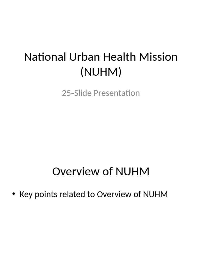 NUHM Presentation | PDF