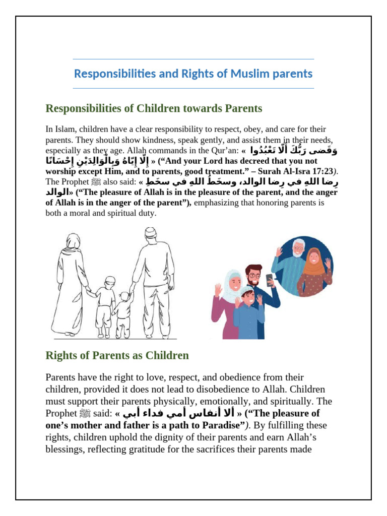 Responsibilities of Children Towards Parents | PDF