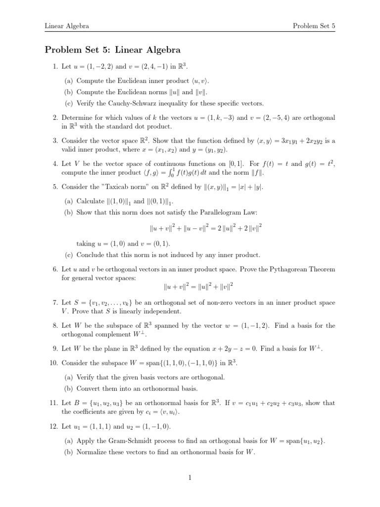 Linear Algebra Problem Set 5 Solutions | PDF | Eigenvalues And ...