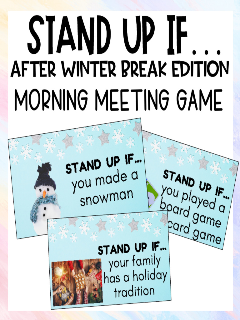 Winter Break Morning Meeting Game | PDF