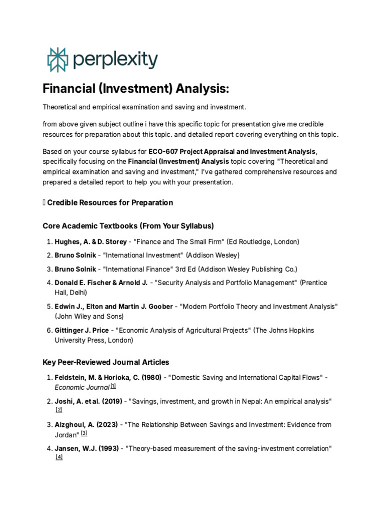 Financial (Investment) Analysis__Theoretical and e | PDF | Economic ...