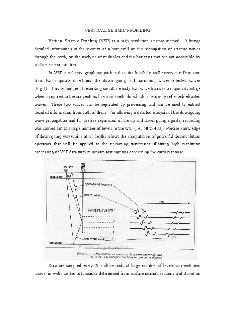 Vertical Seismic Profiling | PDF | Reflection Seismology | Waves