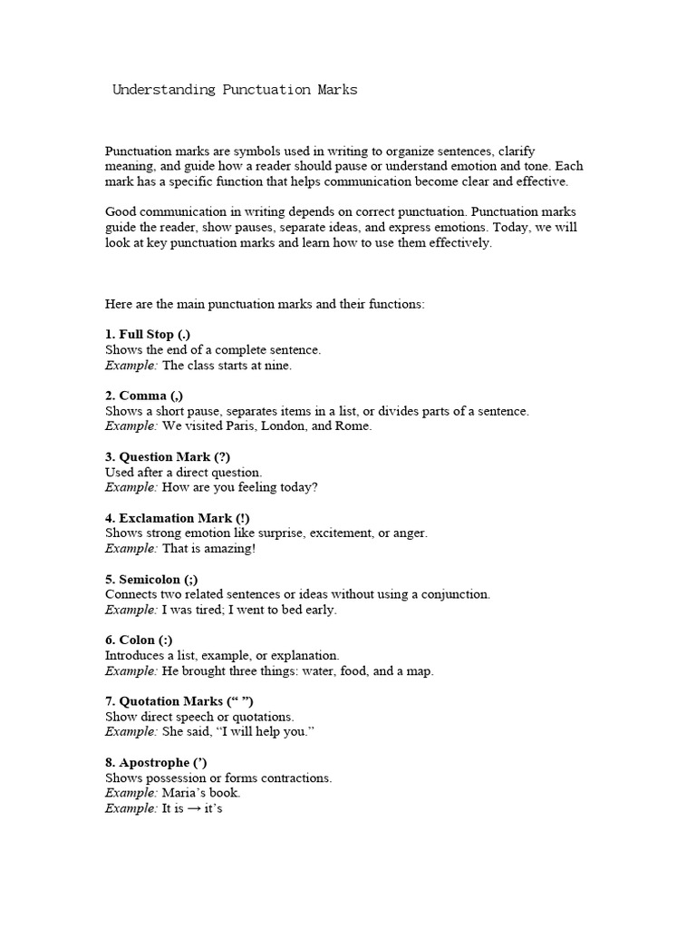 Essential Guide to Punctuation Marks | PDF | Punctuation | Typography