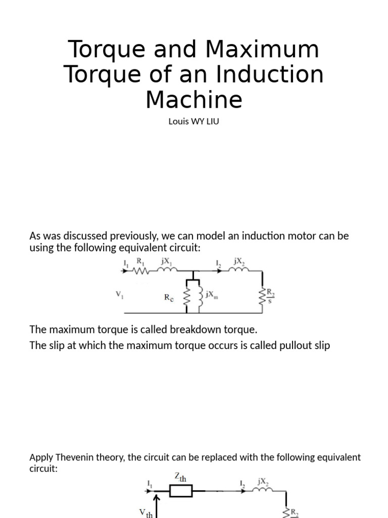 Induction Machine Torque Analysis Guide | PDF | Torque | Electrical ...