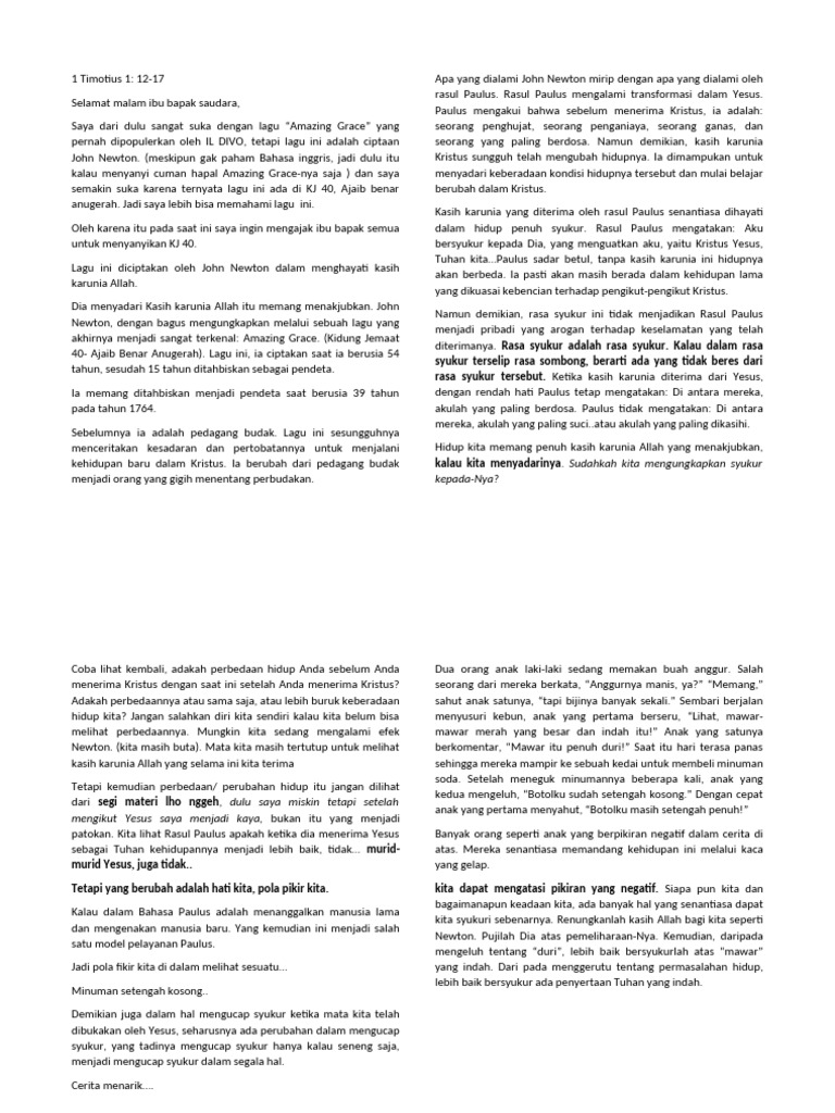 1 Timotius 1 | PDF