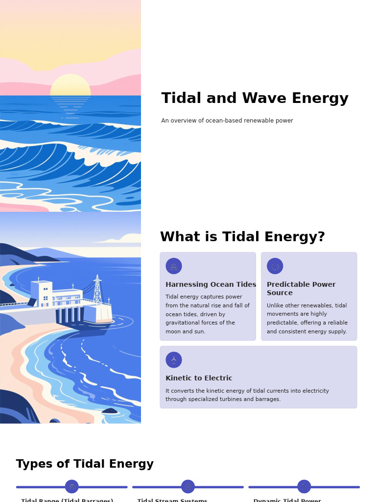Ocean Energy: Tidal & Wave Power Guide | PDF | Oceans | Tide