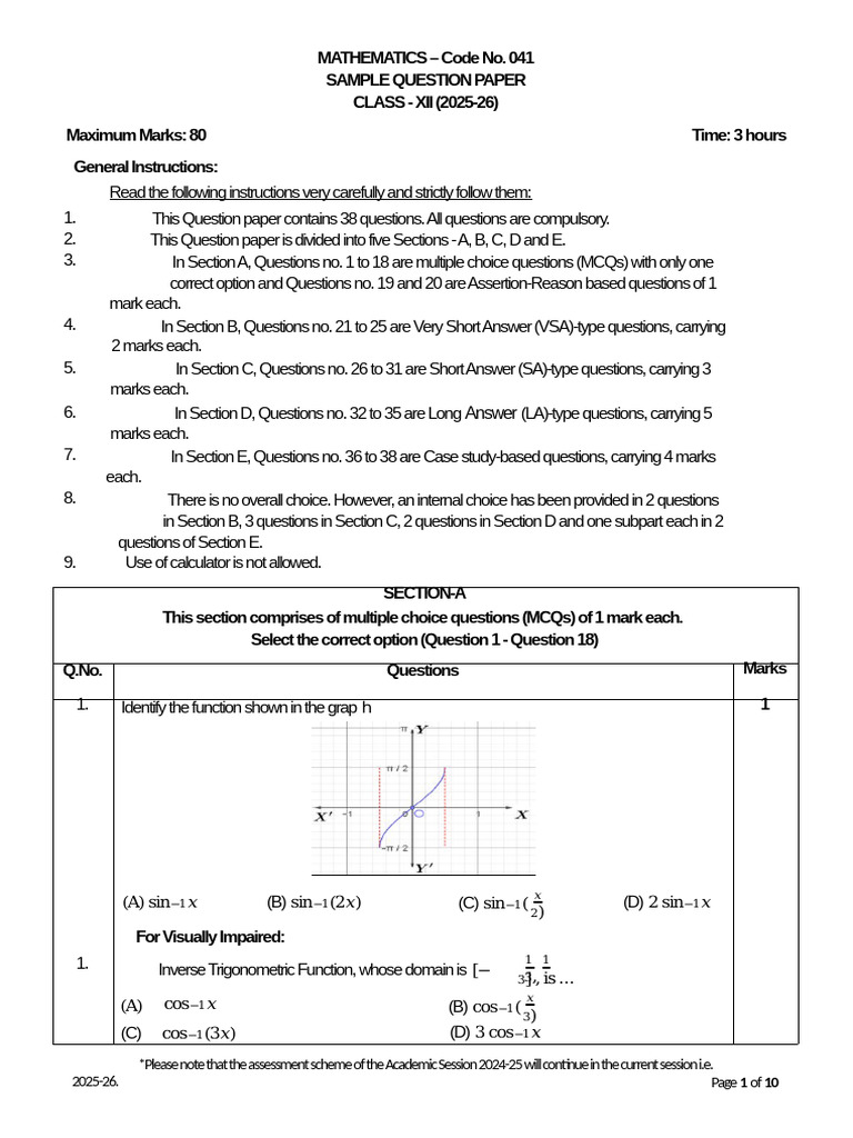 Maths-SQP | PDF | Matrix (Mathematics) | Mathematical Optimization
