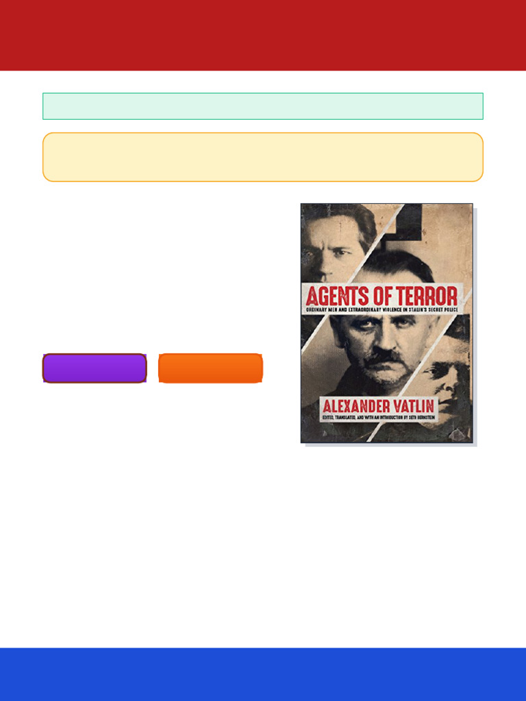 Agents of Terror: Ordinary Men and Extraordinary Violence in Stalin's ...