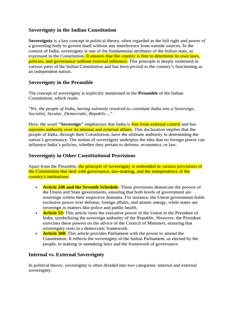 Sovereignity | PDF | Sovereignty | Constitution
