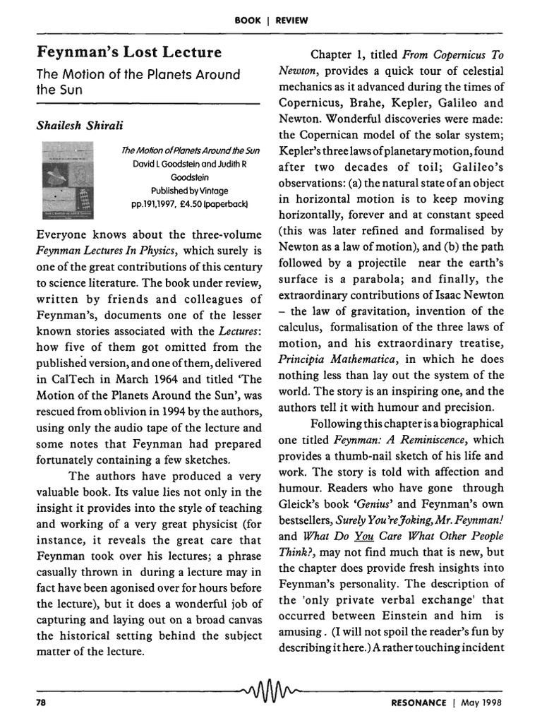 Resonance SS Book Review | PDF | Heliocentrism | Theorem