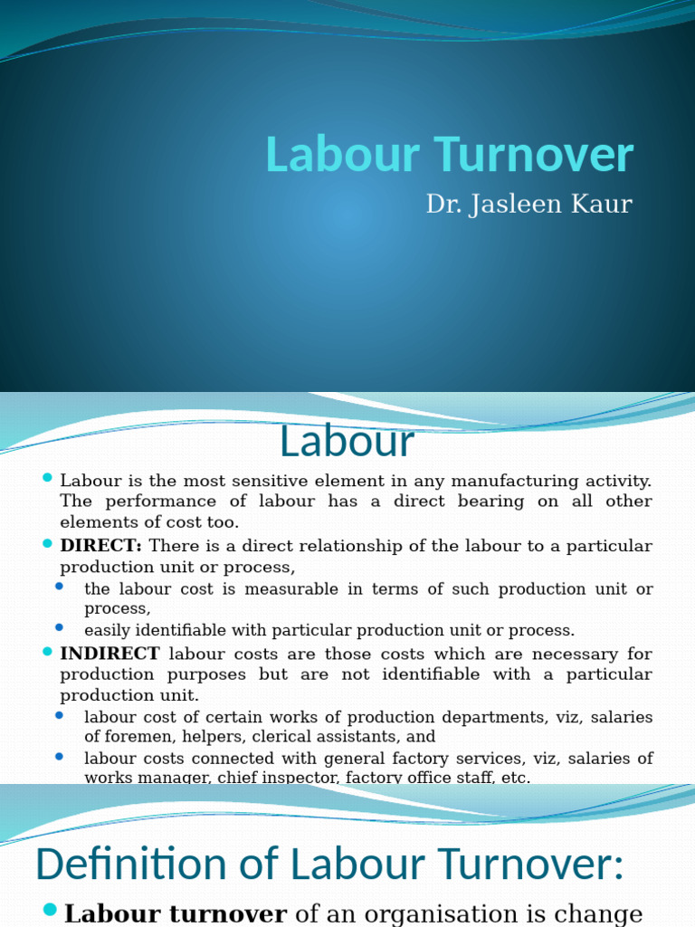 Labour Turnover | PDF | Cost Of Living | Piece Work