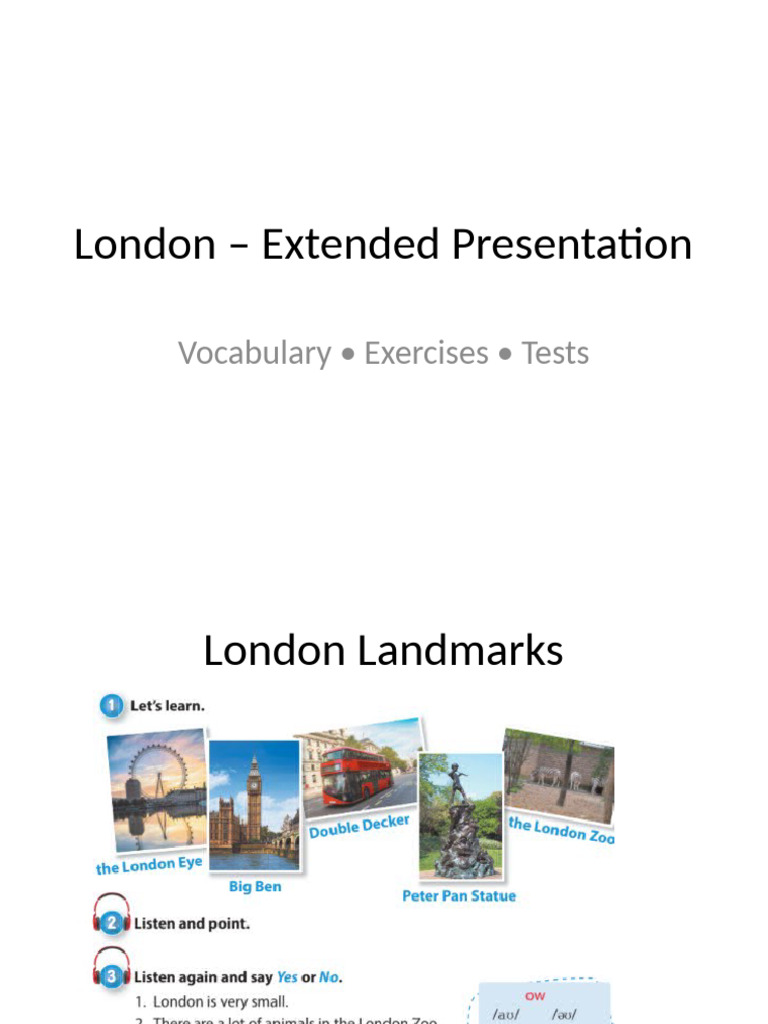 London Landmarks Vocabulary & Exercises | PDF