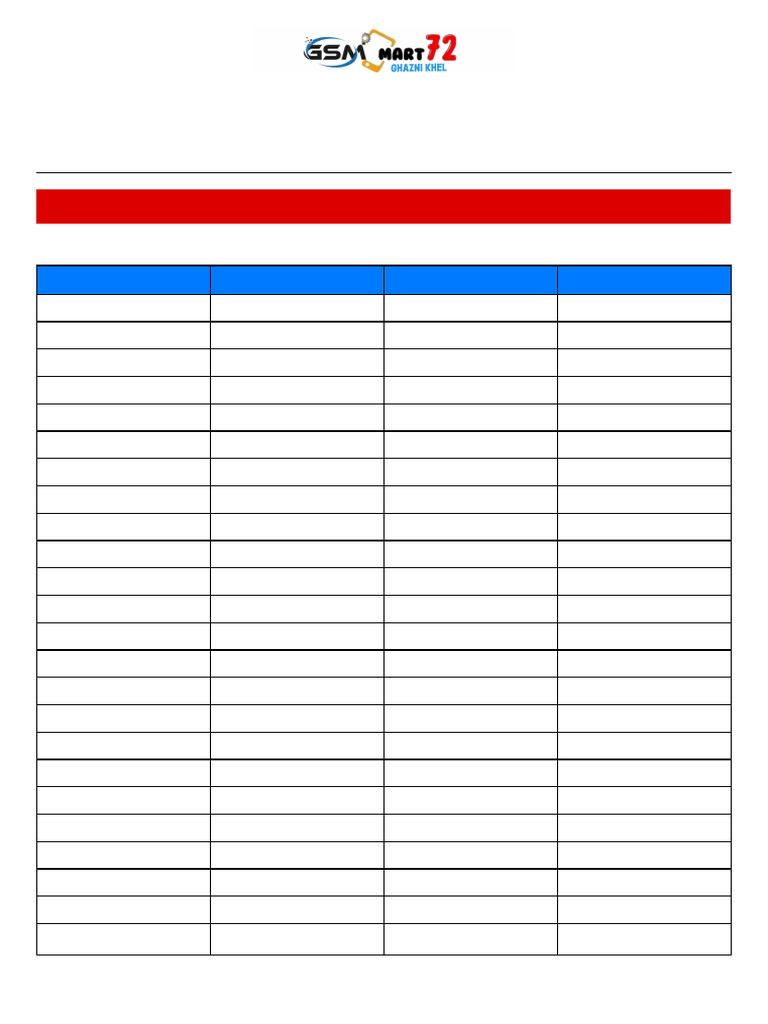 Charging Flex Stock List - GSM Mart 72 | PDF | Apple Inc. Hardware