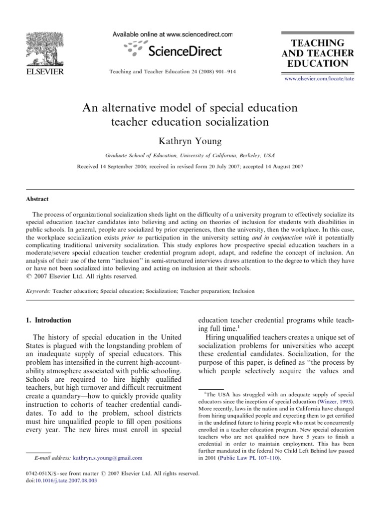 An Alternative Model of Special Education | PDF | Inclusion (Education ...