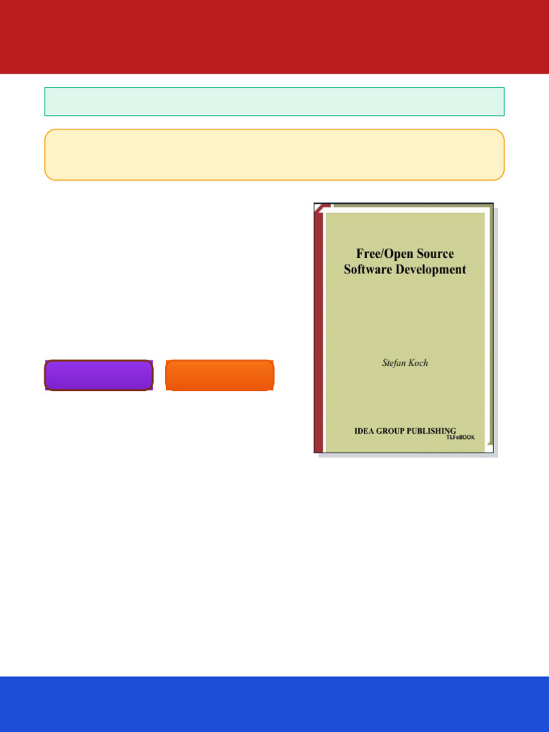 Free or Open Source Software Development 1st Edition by Stefan Koch ...