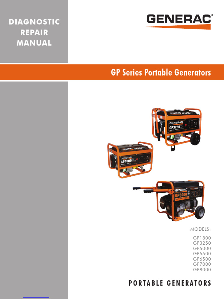 GP Series Portable Generator Manual | PDF | Electric Generator ...