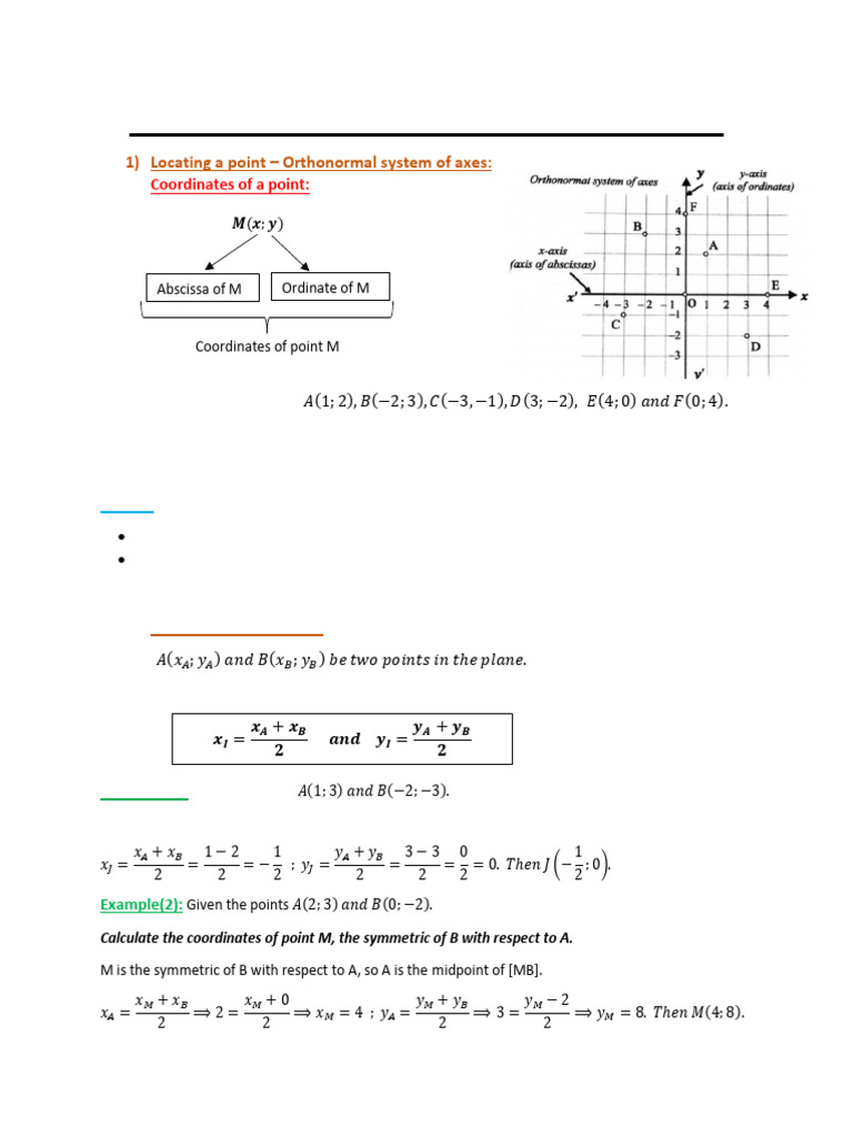 Coordinate Geometry Basics Explained | PDF | Cartesian Coordinate ...