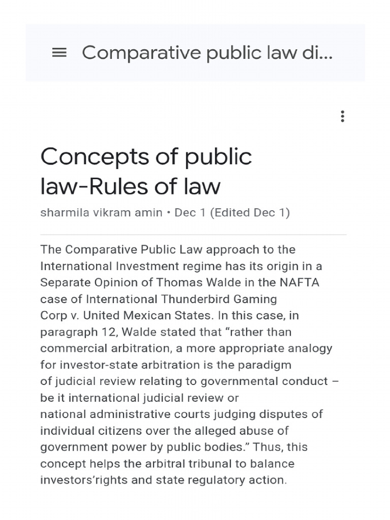 Concepts of Public Law-Rules of Law | PDF