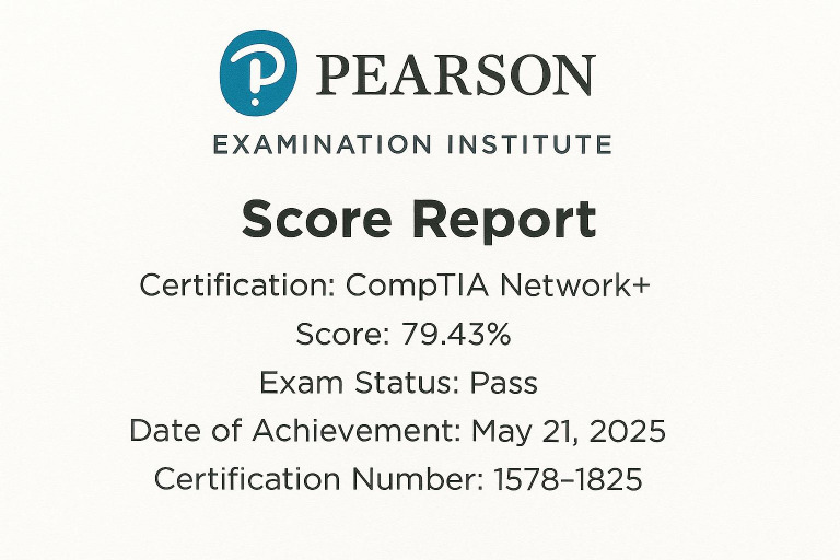 Score Report Pearson NetworkPlus | PDF