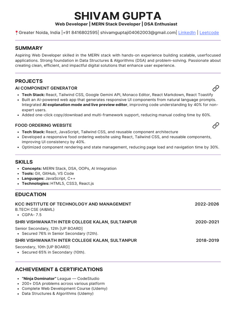 Shivam Resume Eee | PDF