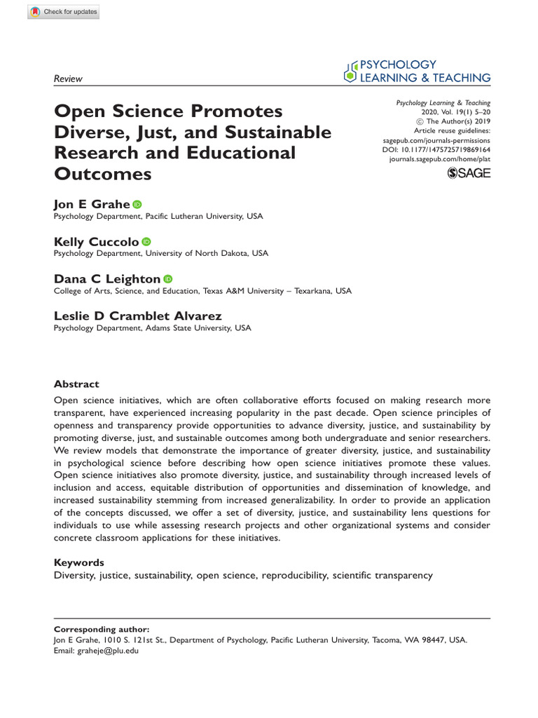 Grahe Et Al | PDF | Psychology | Science