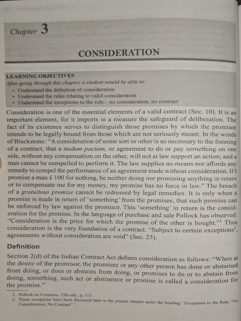 Understanding Consideration in Contracts | PDF | Consideration ...