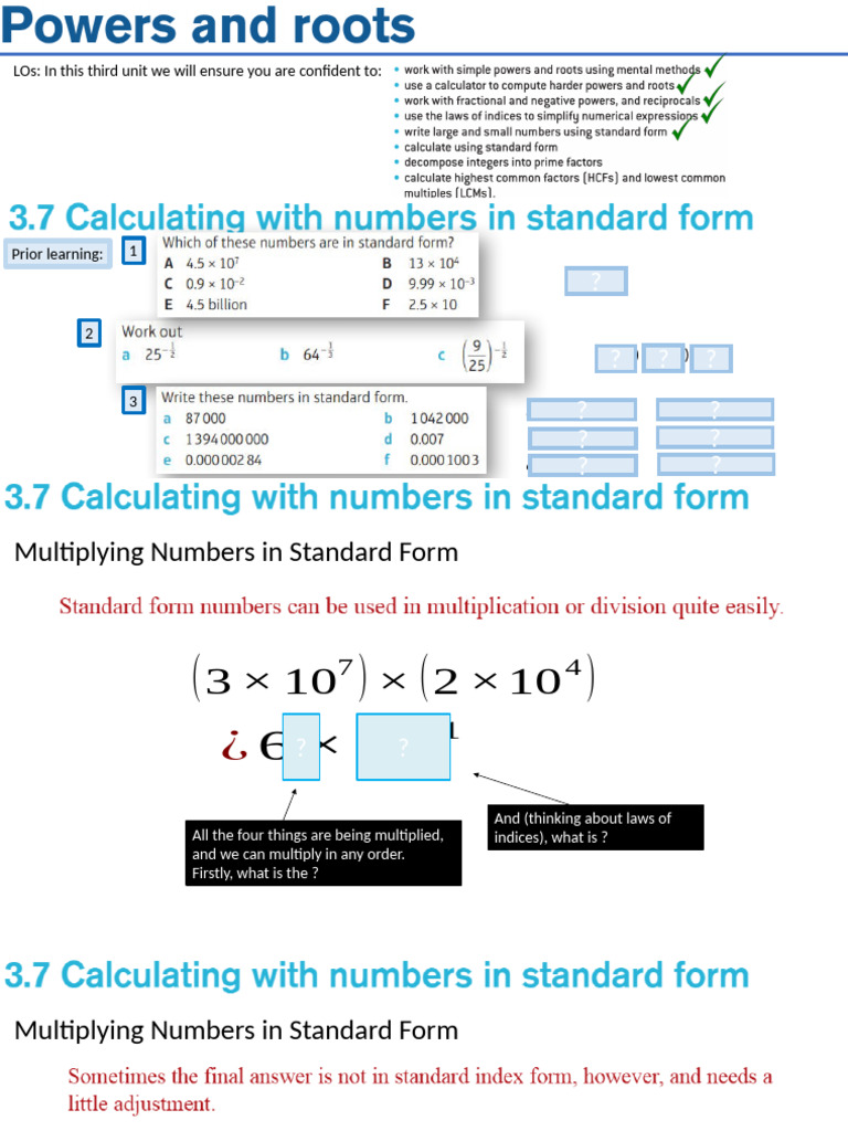 Mastering Standard Form Calculations | PDF | Numbers | Elementary ...