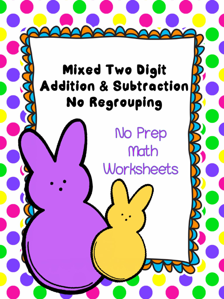 Mixed Two Digit Addition & Subtraction No Regrouping | PDF