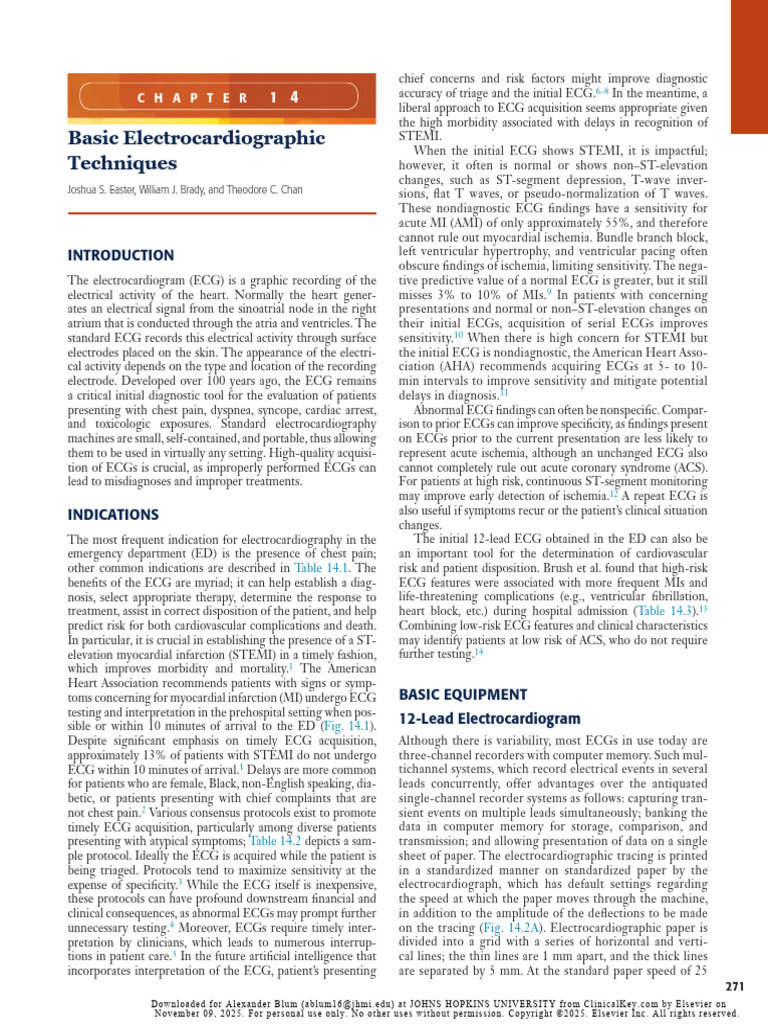 Clinical Proc EM Crit (EKG) | PDF | Electrocardiography | Myocardial ...