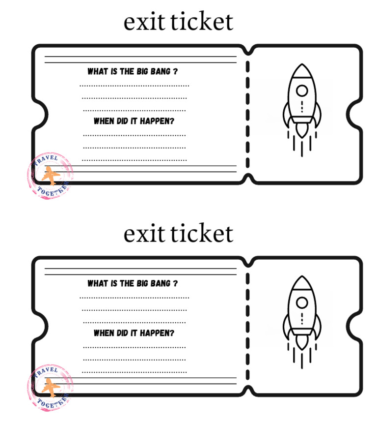 Big Bang Exit Ticket | PDF