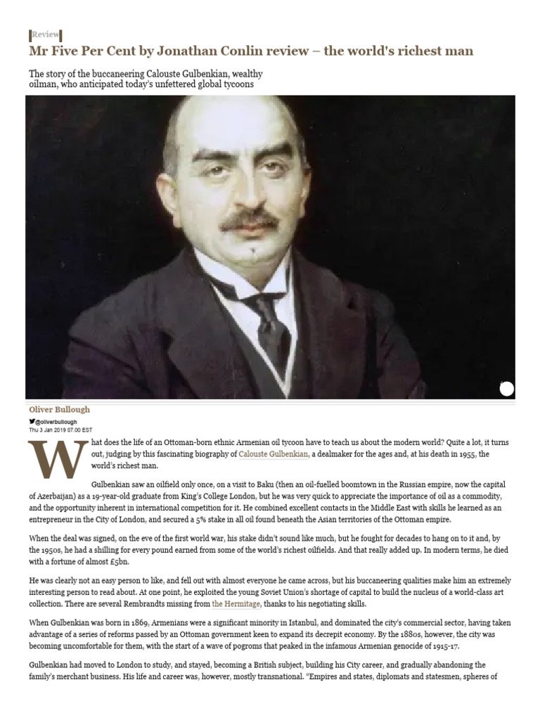 MR Five Per Cent by Jonathan Conlin Review - The World's Richest Man ...