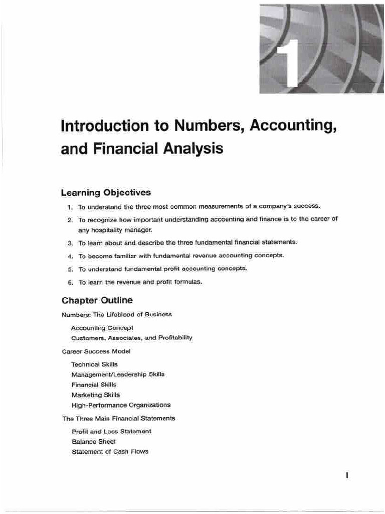 Introduction To Numbers Accounting and Financial Analysis | PDF
