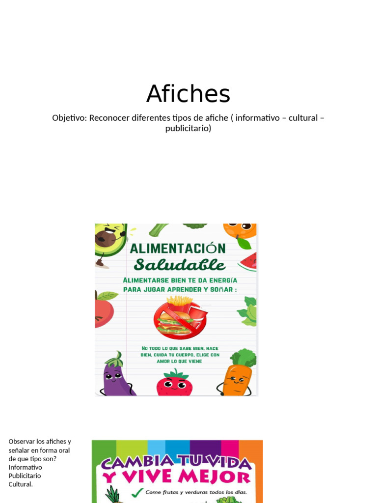 Tipos de Afiche: Informativo y Publicitario | PDF