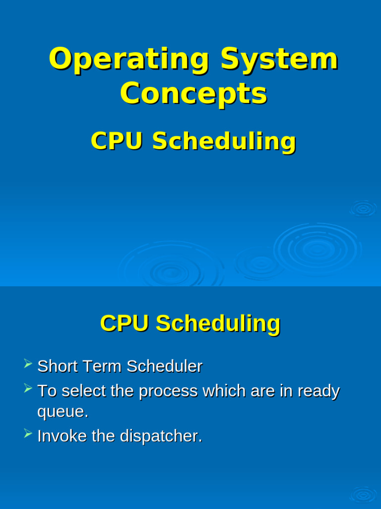 Slide 6 (Process Scheduling Algorithms) | PDF | Scheduling (Computing ...