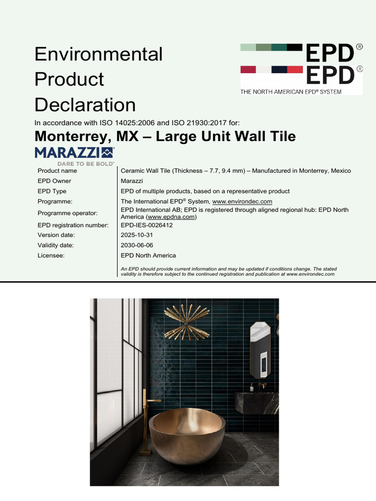 EPD Document EPD-IES-0026412 - 001 en | PDF | Life Cycle Assessment