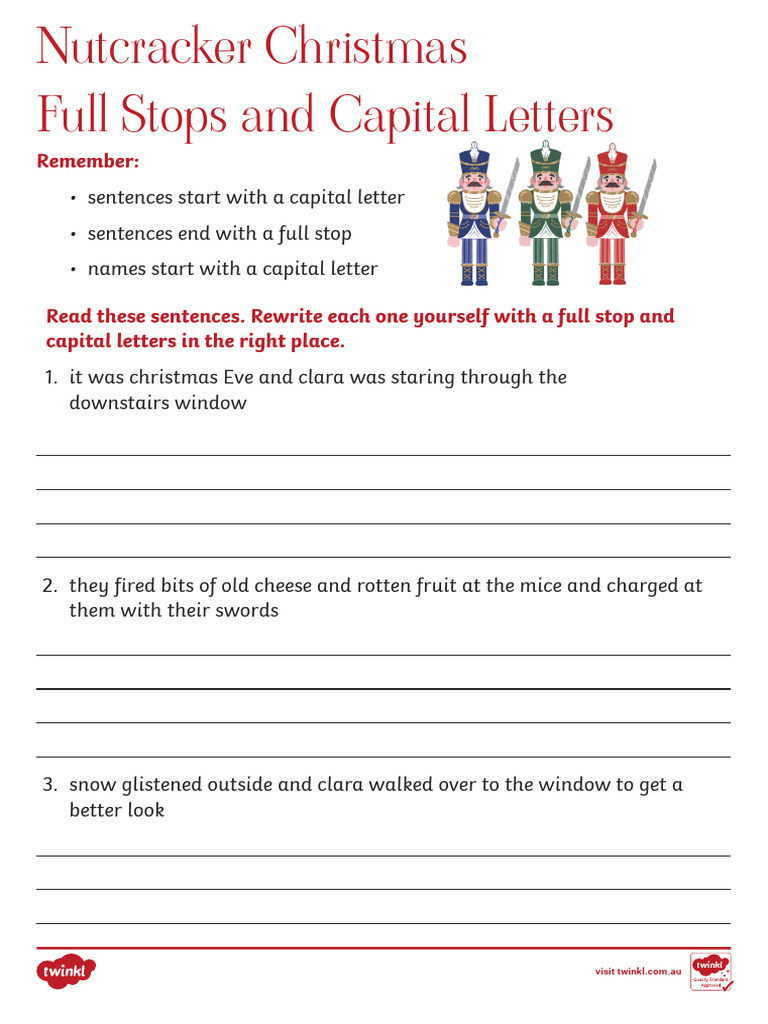 Nutcracker Christmas Editing Activity Sheet | PDF | The Nutcracker