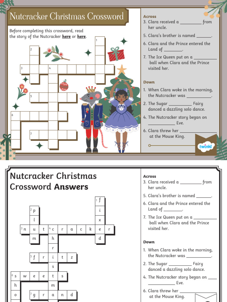 Nutcracker Christmas Crossword | PDF | The Nutcracker | Chess Theory