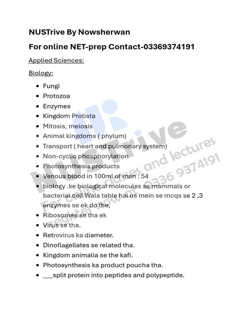 Applied Sciences 2 Dec - NUSTrive by Nowsherwan | PDF