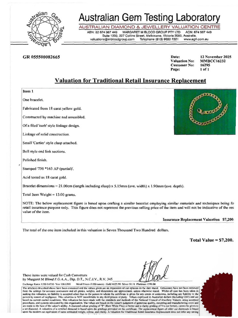 18ct Yellow Gold Bracelet - 21cm 13G - (SellValue 2860) | PDF | Real ...