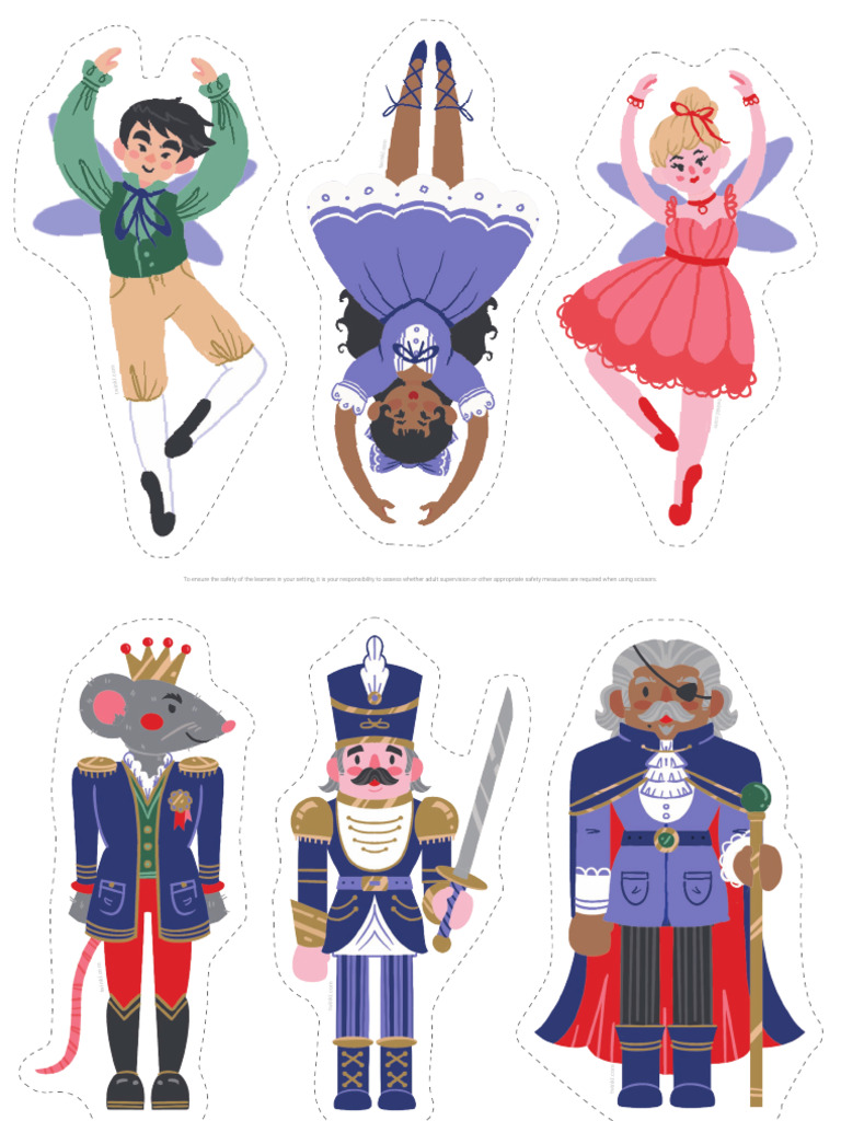 Nutcracker Christmas Cut-Outs | PDF