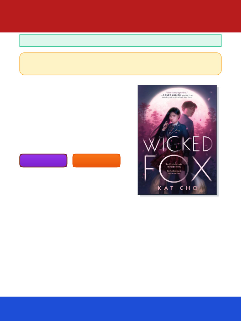 Wicked Fox 1st Edition Kat Cho Ebook Supplementary Edition | PDF | Books