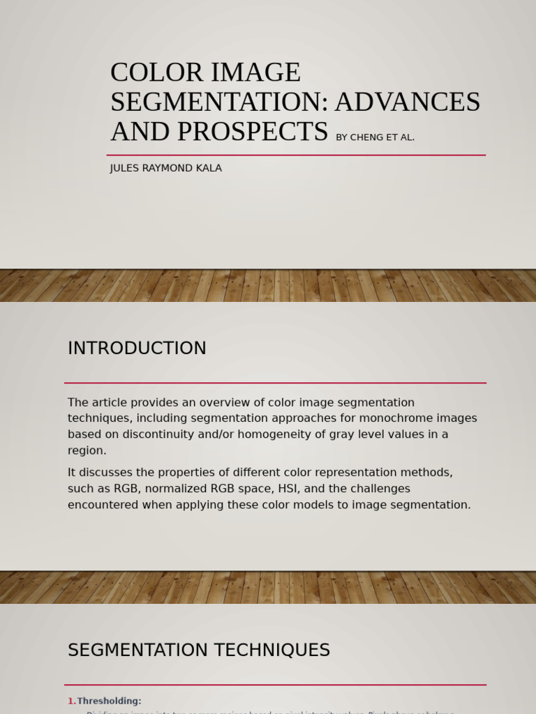 Color Image Segmentation | PDF | Image Segmentation | Rgb Color Model