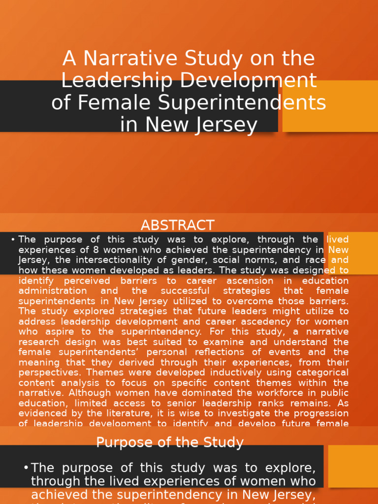 A Narrative Study On The Leadership Development Of.. Sample Research ...