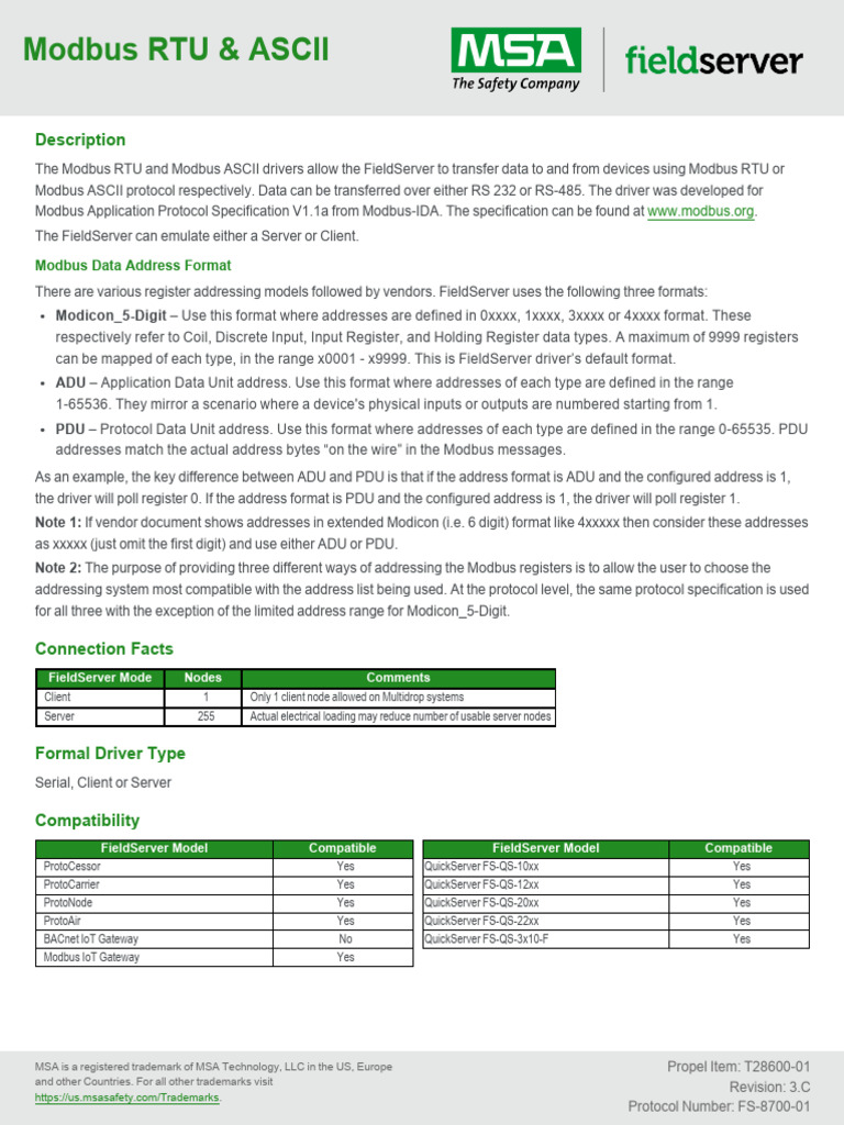 Pds Modbus Rtu and Ascii | PDF | Information And Communications ...