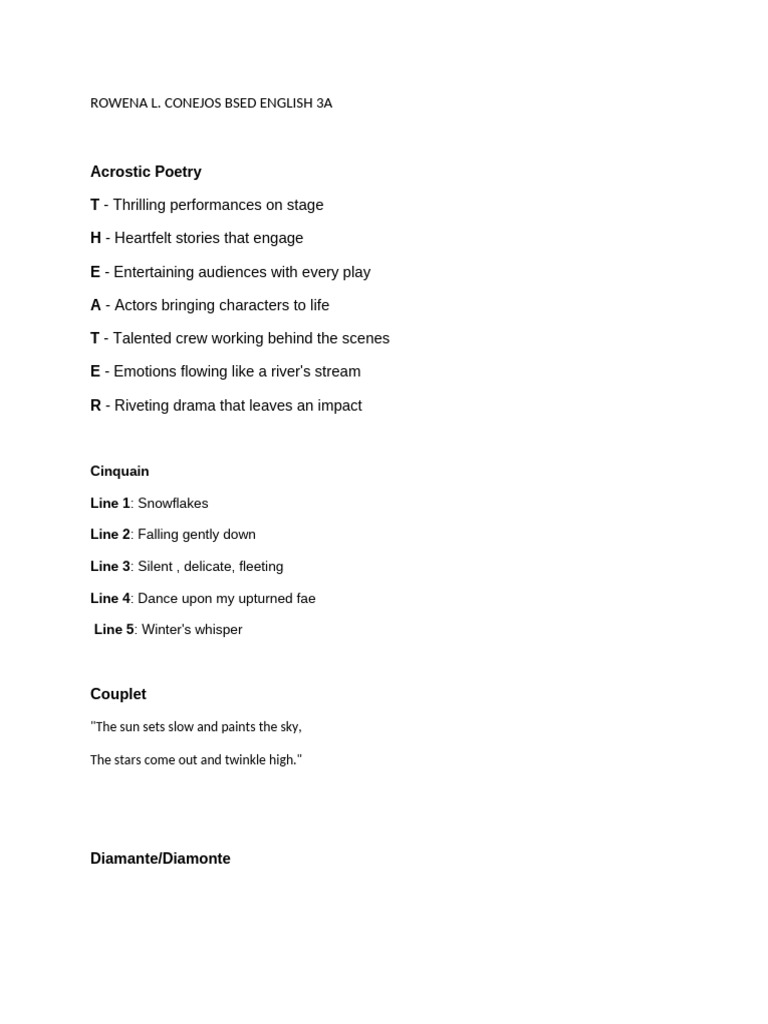 Acrosic PoetryR-WPS Office | PDF